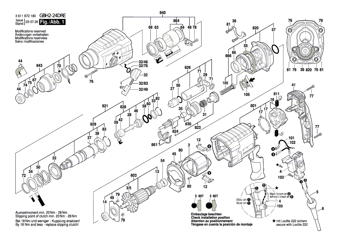 New Genuine Bosch 1619P13456 Toothed Shaft